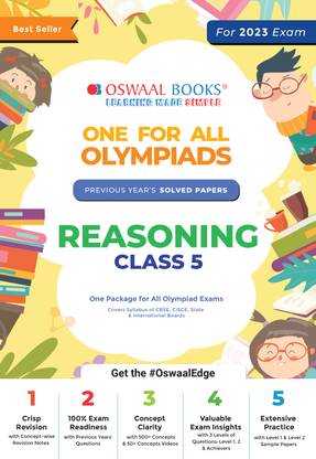 One For All Olympiad Previous Years' Solved Papers, Class-5 Reasoning ...