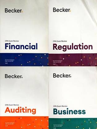 Becker CPA Exam Review (Set Of 4 Books) Financial, Regulation, Auditing ...