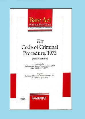 The Code Of Criminal Procedure, 1973 English Bare Act 2023: Buy The Code Of Criminal Procedure ...