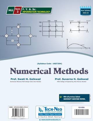 Numerical Methods For MU Sem 2 F. Y. B.Sc. (Information Technology) Course Code :USIT204 ...