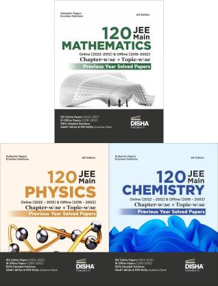 Disha 120 JEE Main Mathematics, Physics, Chemistry (Set Of 3 Books ...