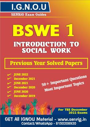 IGNOU BSWE 1 Previous Years Solved Question Papers Pdf Introduction To ...