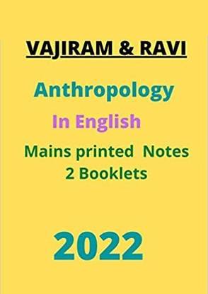 Vajiram & Ravi Anthropology Printed Notes English (2 Booklets): Buy ...