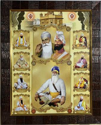 JEETPHOTOS 10 gurus Religious Frame Price in India - Buy JEETPHOTOS 10 ...