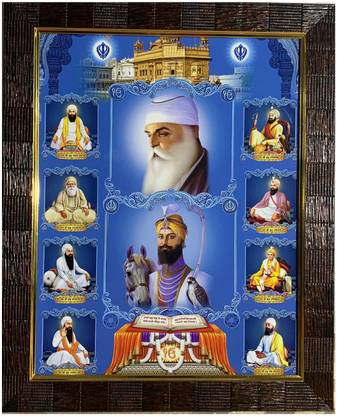 JEETPHOTOS 10 gurus Religious Frame Price in India - Buy JEETPHOTOS 10 ...