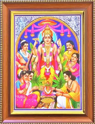 shreya arts frame wth glass satyanarayana swamy Religious Frame Price ...