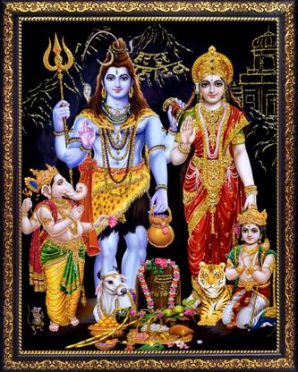 NDFRAME Shiv Parivar Religious Frame Price in India - Buy NDFRAME Shiv ...