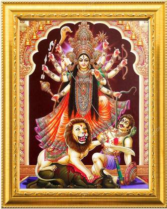 NDFRAME sherawali mata Durga Maa nav Durga photo Frame with Laminated9 ...