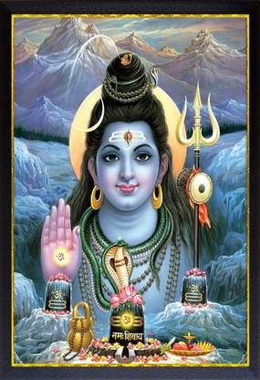 Tanish Arts LORD SHIVA Religious Frame Price in India - Buy Tanish Arts ...