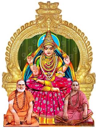 Giriram Photos Sringeri Sri Sharadamba & Jagadgurus - Small Size (6" x ...