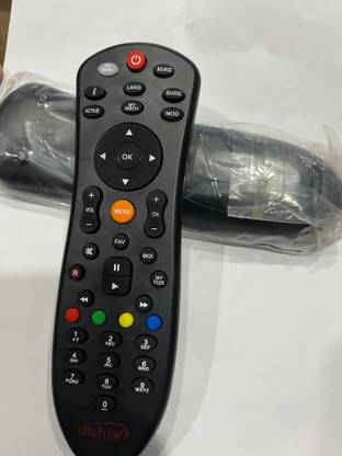 Fgkitoflex Dish TV Set Top Box Universal Remote Dish TV Remote Controller (Black) Dishtv Remote ...