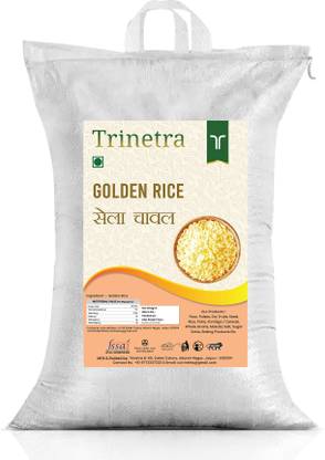 Trinetra Golden Rice (Long Grain Rice / Sella Chawal)- 10Kg Pack Yellow ...