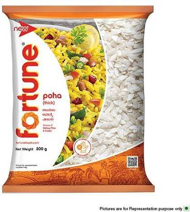 Fortune Thick Poha, Source of Fibre and Protein, 500g Poha Price in ...