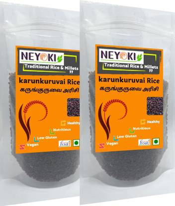 NEYOKI Karunkuruvai Rice Red Kavuni Arisi Rice (Full Grain, Unpolished ...
