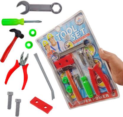 YellowCult Tools Set Construction Hardware Kit | Plastic Tool Kit Toys ...
