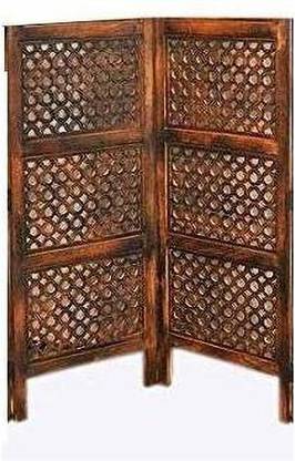 India wood mart Wooden Room Divider | 3 Panel Design Partition | Wood ...