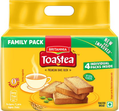 BRITANNIA Toastea Premium Bake Elaichi Rusk - PaisaWapas