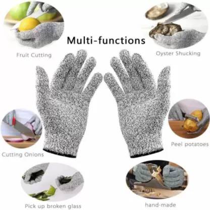 GTR Cut Resistant Gloves Level 5 Protection Hand Safety for Cutting ...