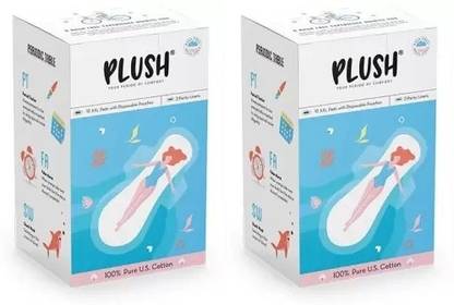 PLUSH XXL U.S. Cotton Sanitary pads - individual biodegradable pouches ...