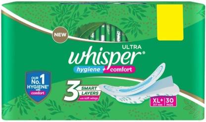 Whisper Ultra hygiene+comfort XL+ ( 30 pads ) Sanitary Pad | Buy Women ...