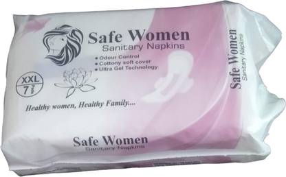 safe women 6 XXL Size Sanitary Napkin + 1 Panty Liner Sanitary Pad ...