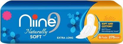 nine Naturally Soft 275 mm XL - 6 Pads Sanitary Pad | Buy Women Hygiene ...