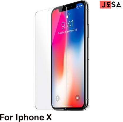 JESA Tempered Glass Guard for Apple Iphone X Fiber Flexible Glass ...