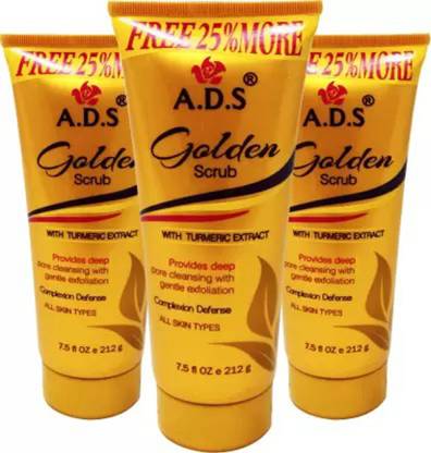 ads Golden Facial Face Scrub, (A1548),212g Pack of 3 With Lilium Hand ...