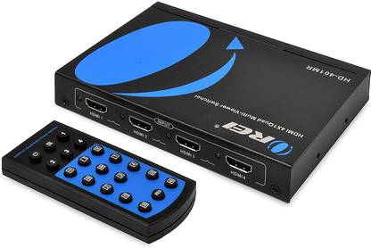 OREI Quad Multiviewer 4X1 HDMI Switcher 4 Ports Switch + Ir Remote ...