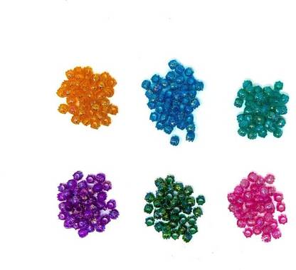 CHL ROAR DOTTED PLASTIC BEADS (50 BEADS EACH COLOUR)SET OF 300 BEADS IN ...