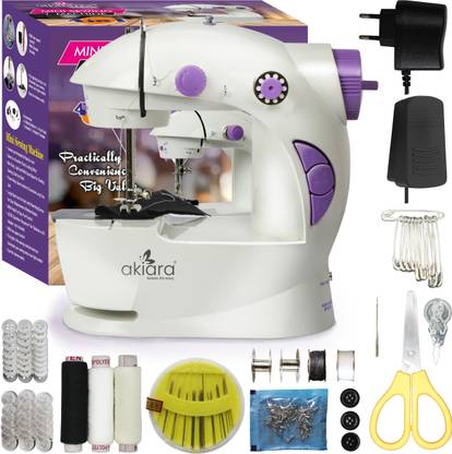 akiara Mini Electric Sewing Machine for Home Use With Sewing Kit ...
