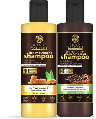 KHADI VAIDEHI Honey & Almond | Arabic Coffee Shampoo For Men & Women ...