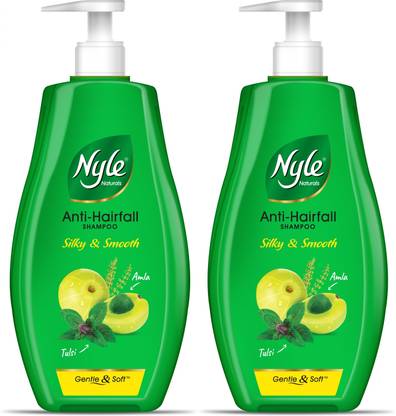 Nyle Naturals Silky & Smooth Anti Hairfall Shampoo, 400ml x 2 - Price ...