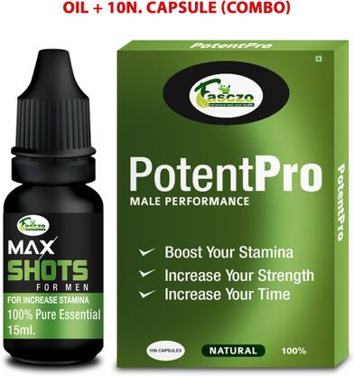Fasczo Potent Pro Ayurvedic Supplement Men Stamina Capsule Oil Combo ...
