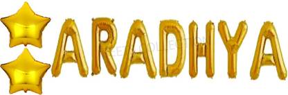 Flipkart.com | Shilpveda Solid ARADHYA Name Letters foil Balloon names banner happy birthday ...