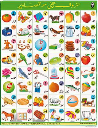 Urdu Alphabet Chart Without Pvc Rollers School Classroom Chart ...