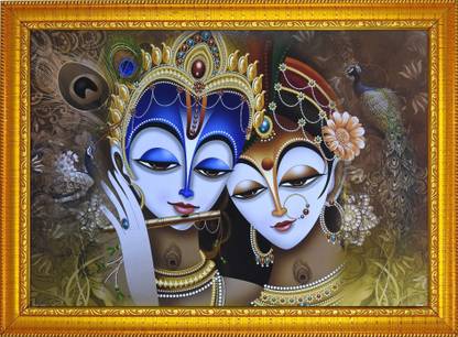 FRIZZY ARTS Radha krishan ji Religious Frame Price in India - Buy ...