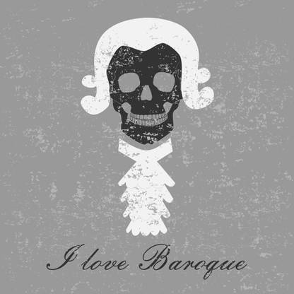 Baroque Skull Canvas Painting on Engineered Wood Frame 14 x 14 inch ...