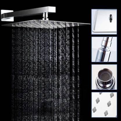 COSMOS STAR Premium 8"x"8 Heavy SS Ultra Slim Rain Shower Head with ...