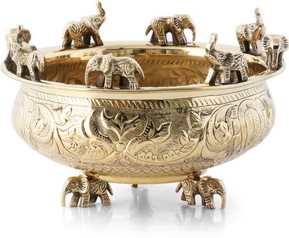 Brass Globe BRASS URULI | PITAL HAATHI URULI | GOLDEN ELEPHANT URULI ...