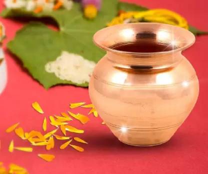 Rci Handicrafts Pure Copper Small Kalash Lota for Temple and Pooja ...