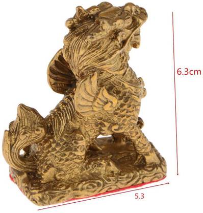 BNF Feng Shui Brass Chi Lin/Qilin Kylin Dragon Horses Kirin Wealth ...