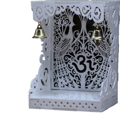Delavala Wooden Temple Home Temple Puja Mandir Floor Stand & Table Top ...