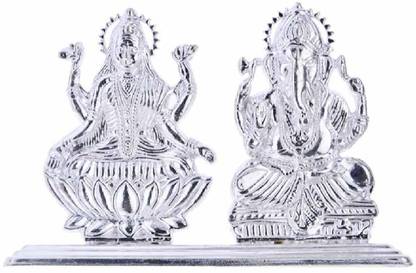 RATAN BAZAAR pure silver laxmi ganesh murti set Decorative Showpiece ...