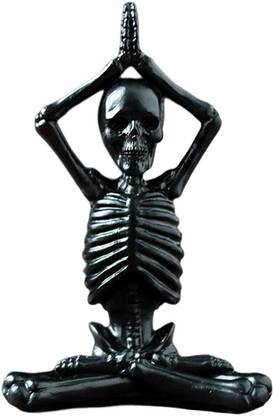 BNF Resin Yoga Pose Statue Figurine Zen Skeleton Figure For Cabinet ...
