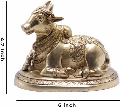 StatueStudio Nandi Statue Temple Decor Nandi Bell Standing Nandi Idol ...