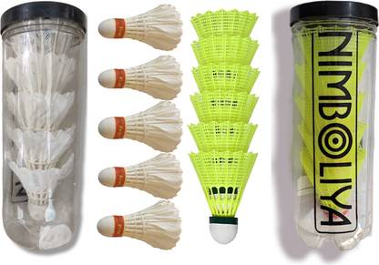 NIMBOLIYA Badminton Shuttlecock for Indoor Outdoor Sports Feather ...