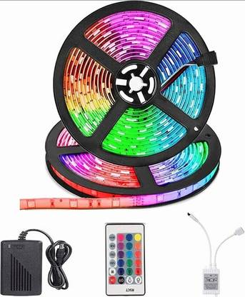 THEDESIRES RGB Colour Changing Remote Strip Light 4 M Multicolour Light ...