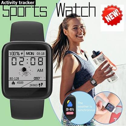 Bymaya S1044 (D20) ADVANCE MULT FACES STEP COUNT SMART WATCH BLACK(PACK ...