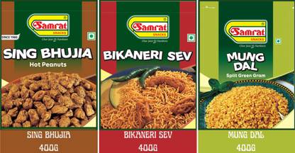 SAMRAT |Combo Pack of 3|SING BHUJIA|BIKANERI SEV|MUNG DAL|BHUJIA ...